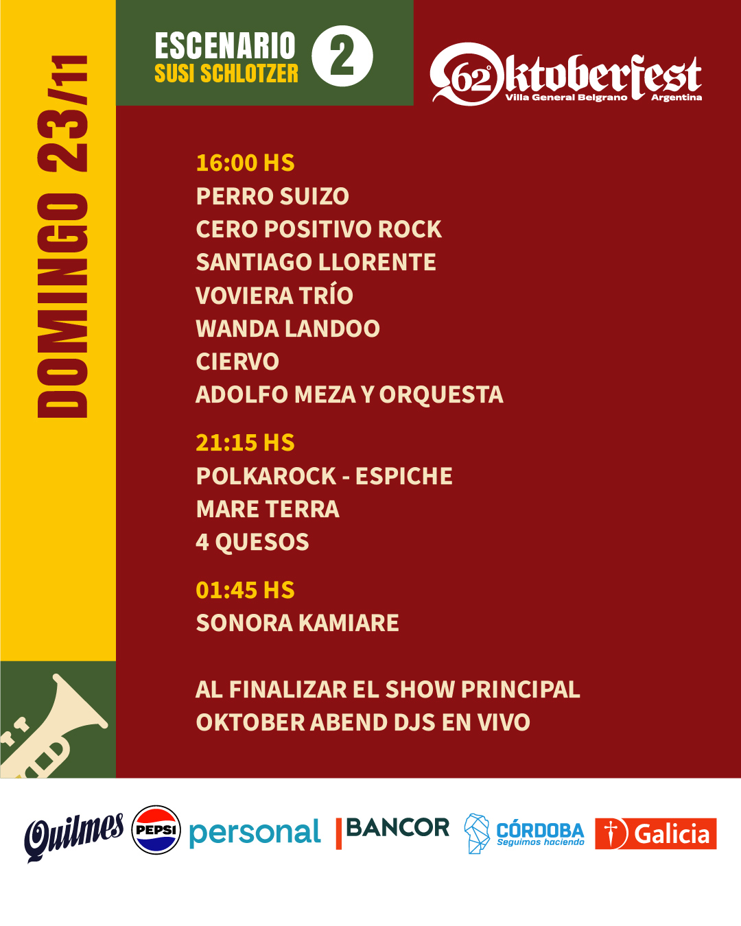 TE PRESENTAMOS LA GRILLA COMPLETA DE LA OKTOBERFEST 2025 ...